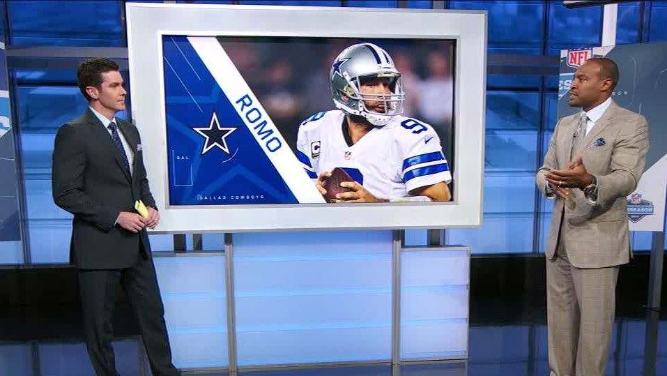 Tony Romo asks to go back in after apparent back injury - ABC7 Los Angeles